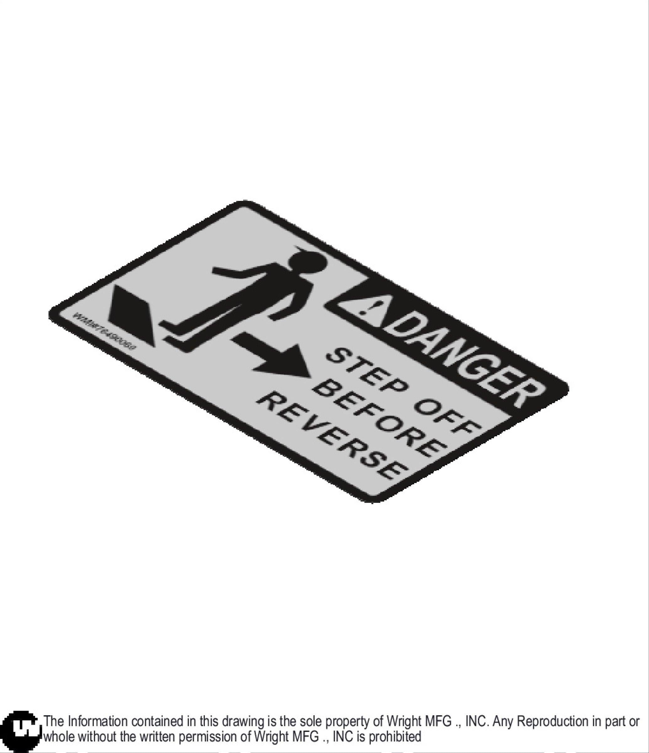 Reverse Warning Decal 76490060 – Interstate Supplies and Services