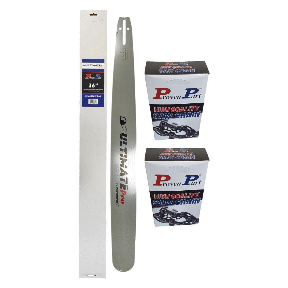 Proven Part 36In Bar and 2 Chains 3/8 .063 115DL 363RNDD009 Fits Dolmar ...